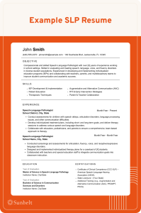 SLP Resume Guide & Examples | Sunbelt Staffing